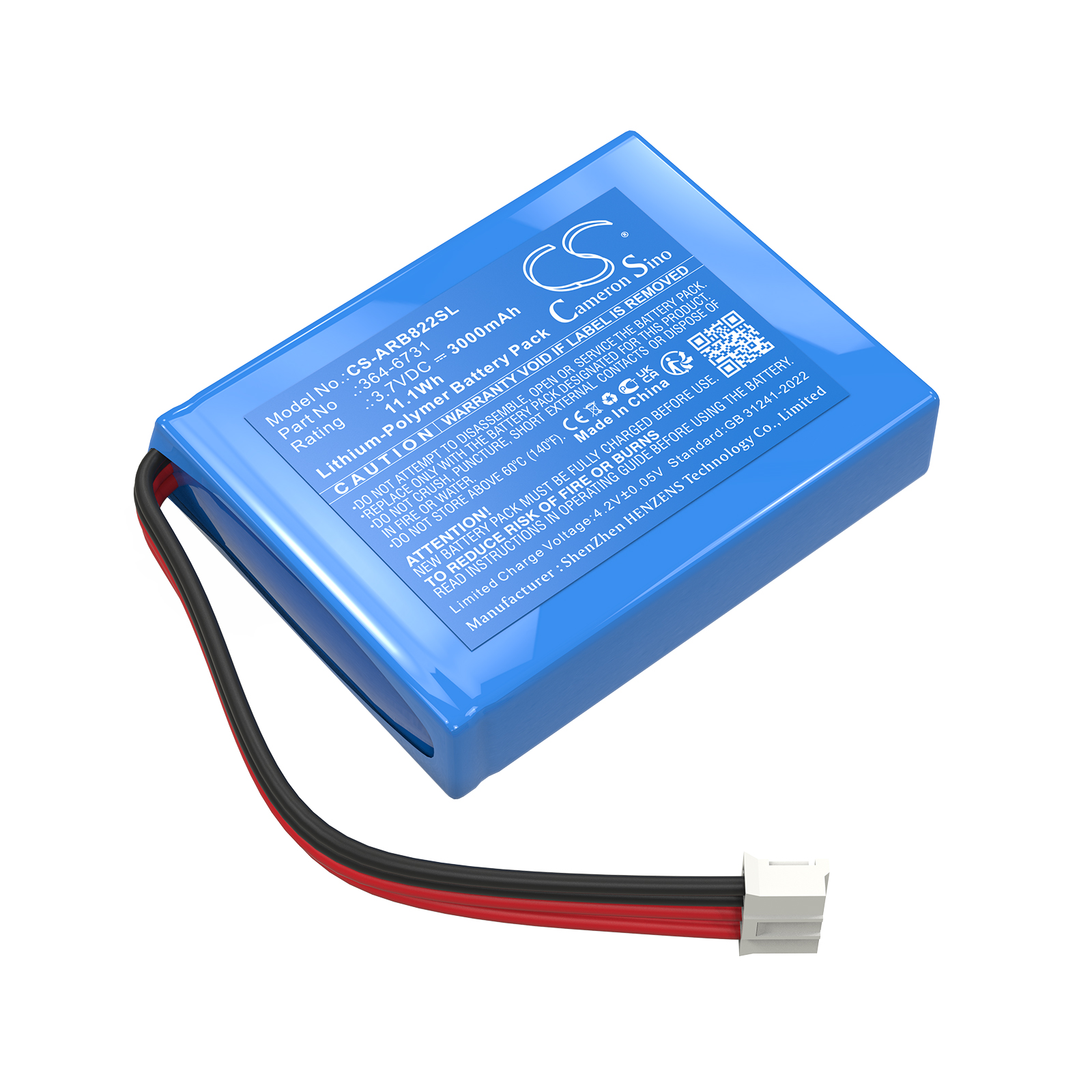 ABB SB822 3000 mAh Li-Polymer 3.7 V (Cameron Sino) CS-ARB822SL - The ...