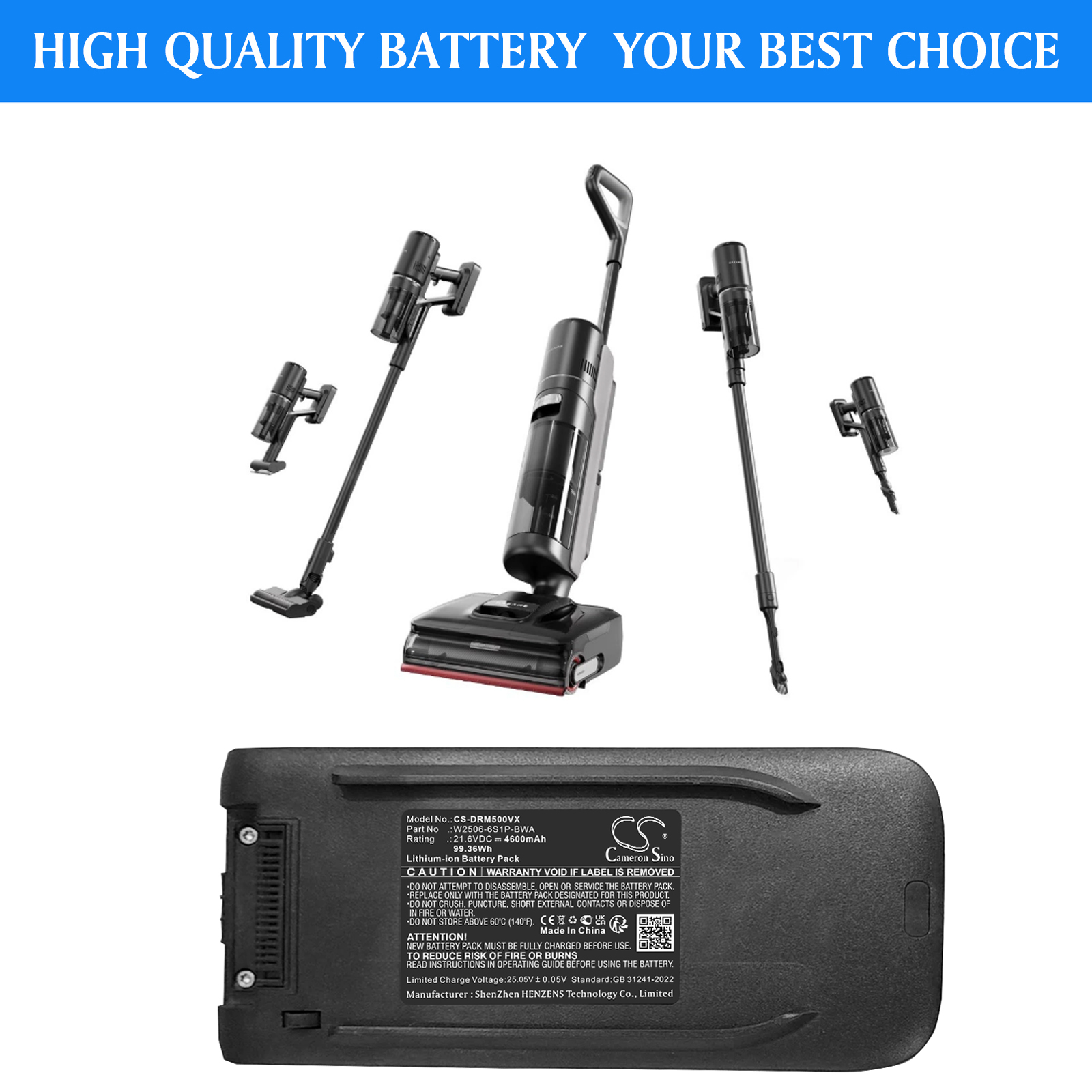 Dreame T50 Mix / W2506-6S1P-BWA 4600mAh Li-ion 21.6V (Cameron Sino) CS-DRM500VX - Najlepsze ceny ...