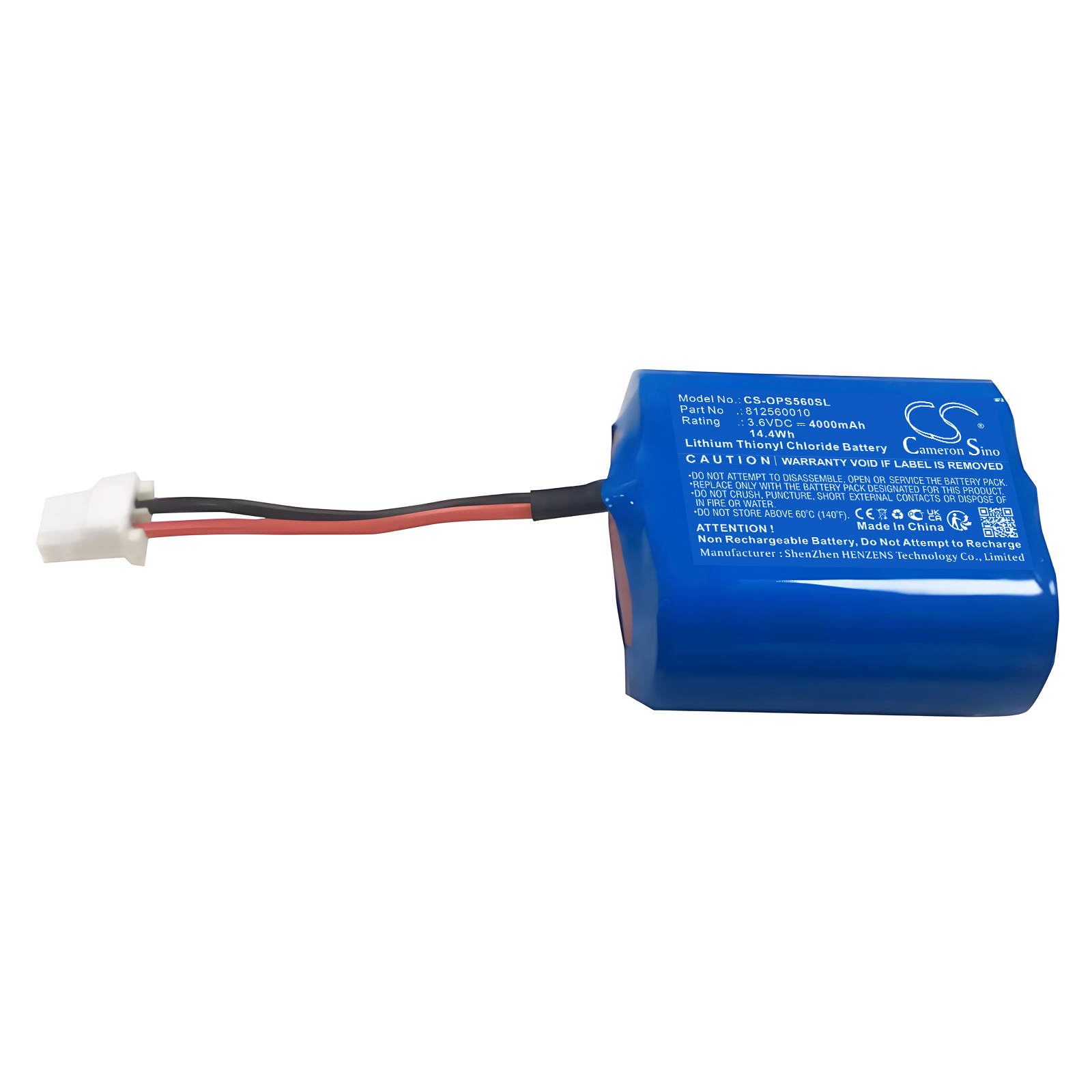 Sistemas Orpak nNR-T / 812560010 Batería de litio-SOCl2 de 4000 mAh y 3 ...