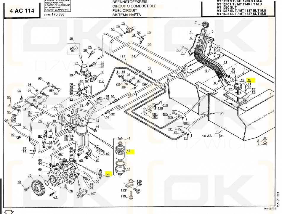 601673 • Manitou solenoid valve • OK Dźwigi